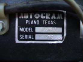 Restoring a Autogram 1010 console